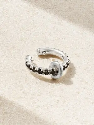 SPINELLI KILCOLLIN Sterling Silver Blackened Diamond Ear Cuff - Black