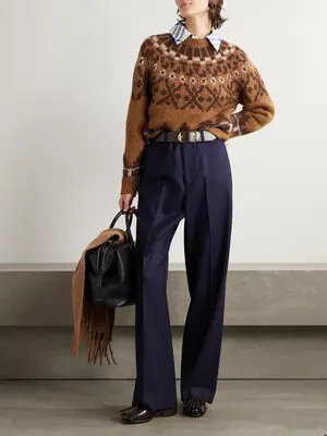 FORTELA Wool Wide Leg Pants