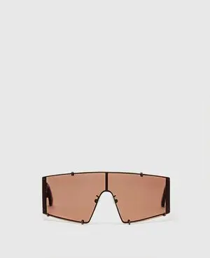 Stella McCartney Rectangle Sunglasses - Translucent Brown Monochrome