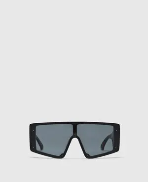 Stella McCartney Translucent Square Sunglasses - Glossy Black