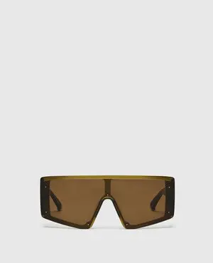 Stella McCartney Translucent Square Sunglasses - Khaki Green