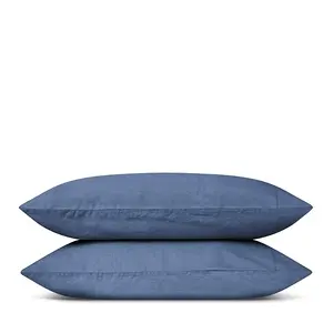 PIGLET IN BED Linen Blend Pillowcase Pair - Blueberry