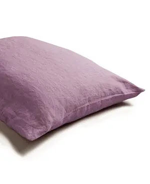 PIGLET IN BED Linen Blend Pillowcase Pair - Raspberry