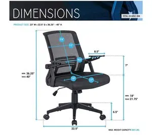 TECHNI MOBILI Ergonomic Office Mesh Chair