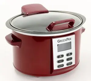 GREENPAN 5qt. Ceramic Non Stick Hinge Lid Slow Cooker - One-color