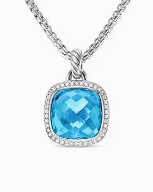 David Yurman Albion Pendant With And Diamonds - Blue Topaz