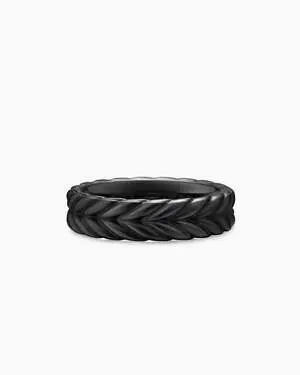 David Yurman Chevron Band Ring - Black Titanium