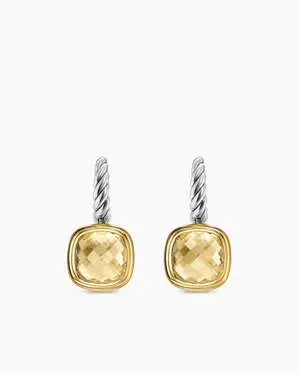 David Yurman Albion Drop Earrings With And 18k Yellow Gold Accents - Champagne Citrine