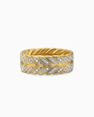 David Yurman Chevron Pavé Band Ring - Diamond