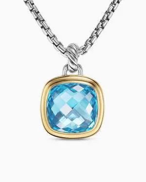 David Yurman Albion® Pendant In Sterling Silver And 18k Yellow Gold With Gemstone - Blue Topaz