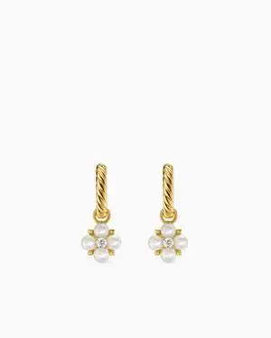 David Yurman Petite Modern Renaissance Pearl Drop Earrings - Akoya White Pearl