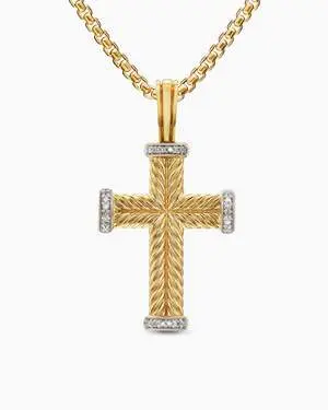 David Yurman Chevron Cross Pendant - Diamond
