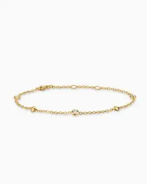 David Yurman Petite Modern Renaissance Station Bracelet - Diamond