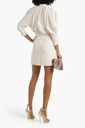 IRO PARIS Katie Wrap-effect Crepe Mini Dress