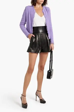 IRO PARIS Shavan Cotton-blend Bouclé-tweed Jacket - Lavender