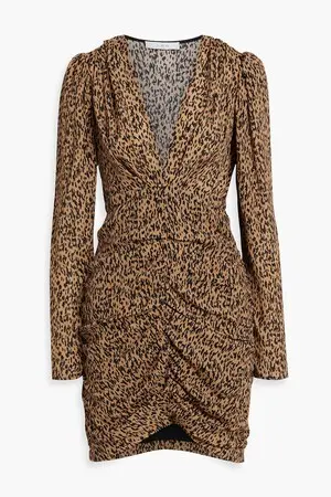 IRO PARIS Elsana Leopard-print Mini Dress