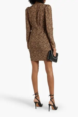 IRO PARIS Elsana Leopard-print Mini Dress