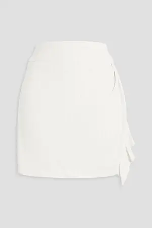 IRO PARIS Yoni Ruffled Metallic Tweed Mini Skirt - Off-white