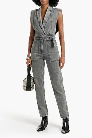 IRO PARIS Laebi Denim Jumpsuit - Charcoal