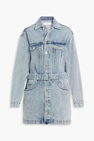 IRO PARIS Glacian Belted Denim Mini Dress