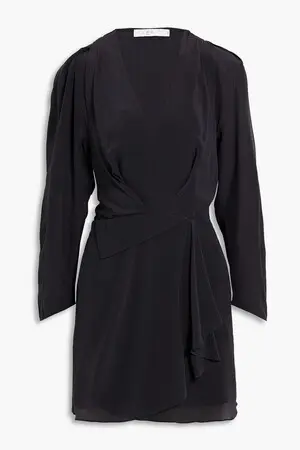 IRO PARIS Genara Wrap-effect Silk Crepe De Chine Mini Dress
