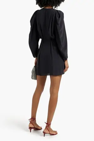 IRO PARIS Genara Wrap-effect Silk Crepe De Chine Mini Dress