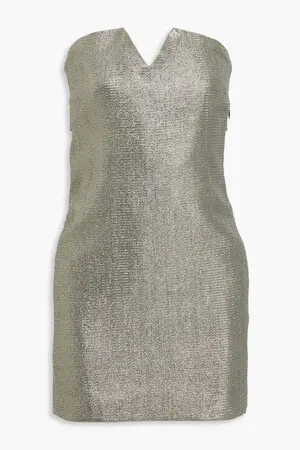 IRO PARIS Rayen Strapless Lamé Mini Dress