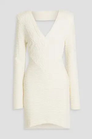 IRO PARIS IRO Othilie Ribbed-Knit Mini Dress Ecru