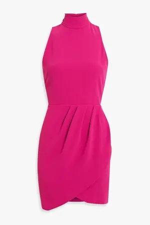 IRO PARIS Kamela Pleated Crepe Mini Dress - Fuchsia