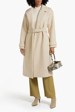 Paige Derenne Belted Prince Of Wales Checked Coat