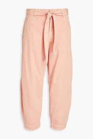 Zimmermann Cropped High-rise Tapered Jeans
