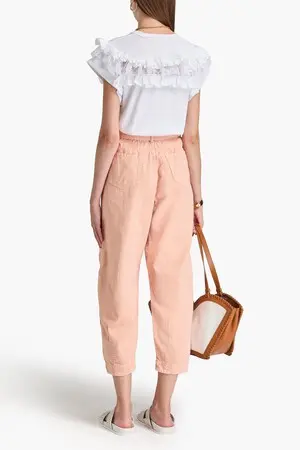 Zimmermann Cropped High-rise Tapered Jeans