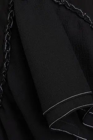 3.1 Phillip Lim Ruffled Topstitched Crepon Midi Dress