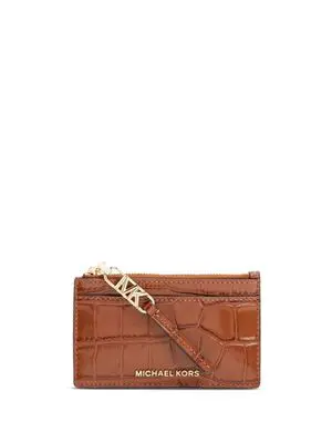 Michael Kors Empire Small Zipped Card Case Accessories - Brown