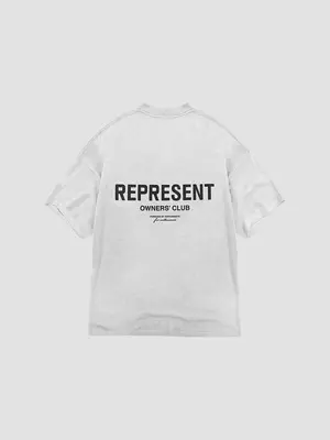REPRESENT Owners Club Logo Cotton T-shirt - Ash Grey