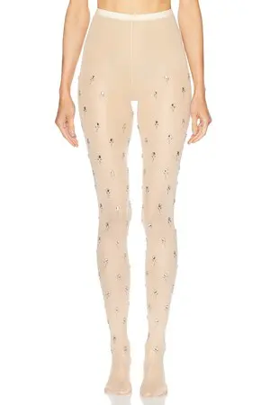 Rabanne Embellished Tights - Pink