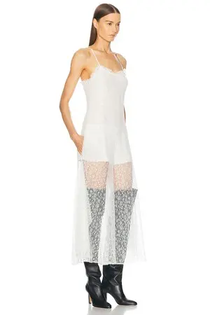 Chloé Floral Lace Embroidered Jumpsuit In White