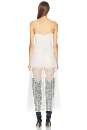 Chloé Floral Lace Embroidered Jumpsuit In White