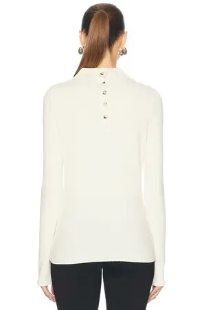 COURREGES Multi-buttons Light Wool Polo Top