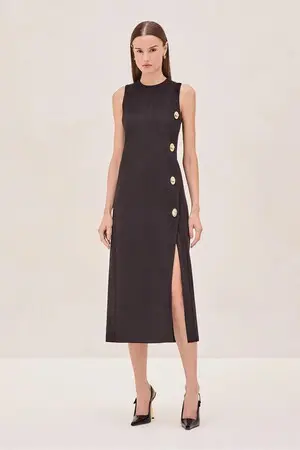 Alexis Alexis Kalita Vegan Suede Midi Dress - Black