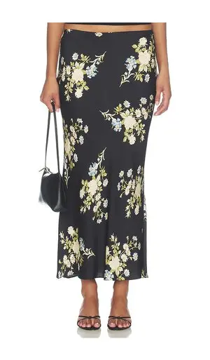 Veronica Beard Clover Skirt - Black Multi