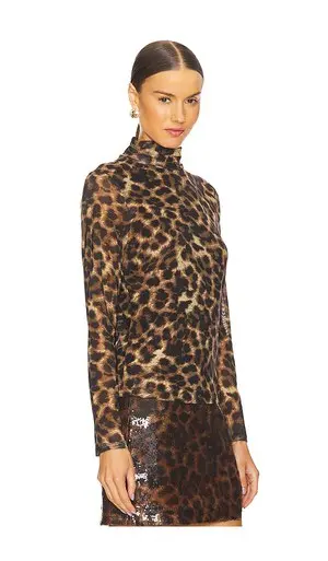 Sanctuary Mesh Mock Neck Top