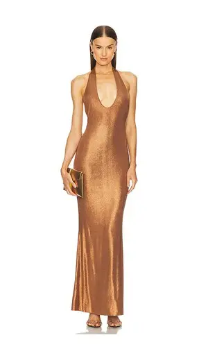 MICHAEL COSTELLO X Soleil Metallic Gown