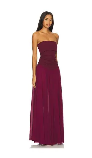 CAMILA COELHO Minji Maxi Dress - Maroon