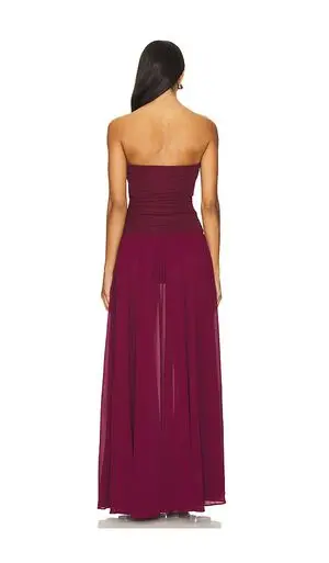 CAMILA COELHO Minji Maxi Dress - Maroon