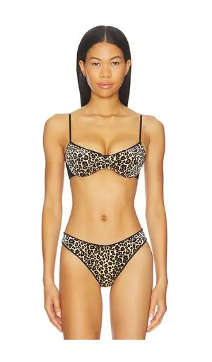 Only Hearts Underwire Bra In Brown - Leopard