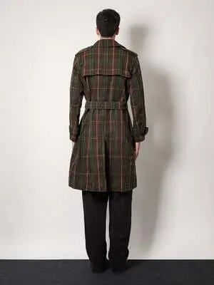Burberry Cotton Check Trench Coat