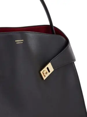 FERRAGAMO Medium Hug Shoulder Bag - Black