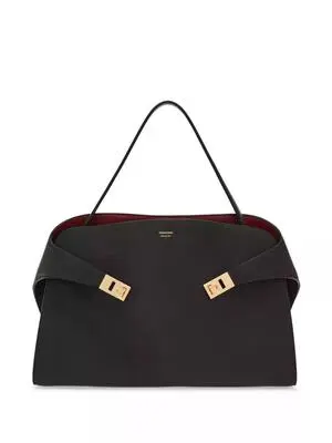 FERRAGAMO Large Hug Shoulder Bag - Grey