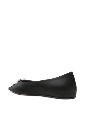 Amina Muaddi Camelia Ballerinas - Black